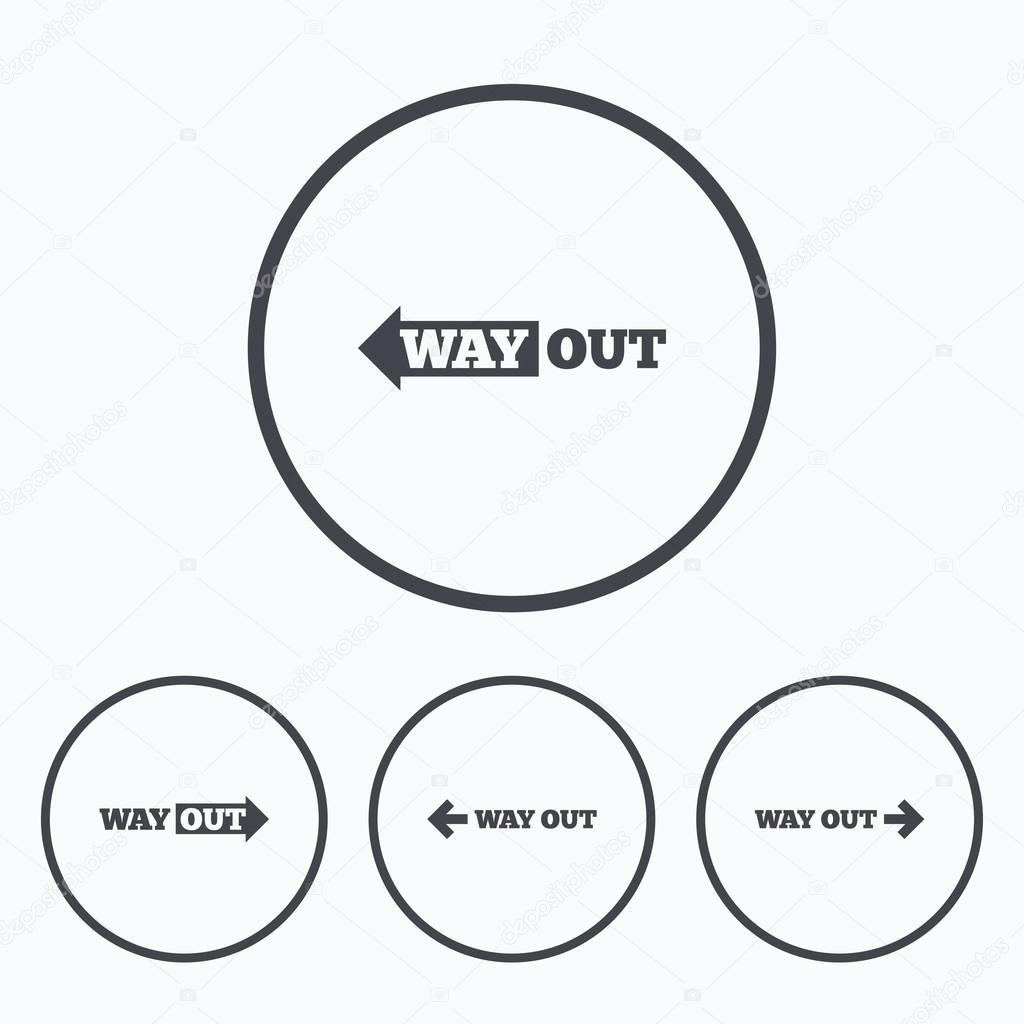 Way out icons. Stock Vector Image by ©Blankstock #105625962