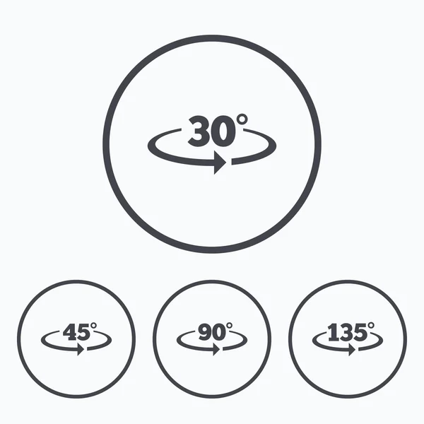 Angle degrees icons. Geometry math signs. Stock Vector by ©Blankstock ...