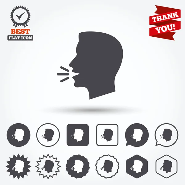 Talk or speak icon. Stock Vector Image by ©Blankstock #105608932