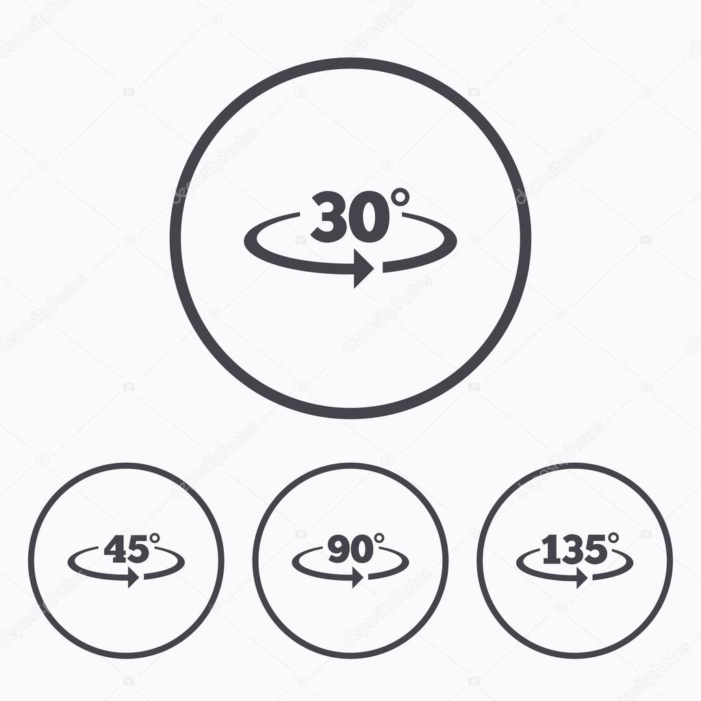 Angle degrees icons. Stock Vector by ©Blankstock 107003394