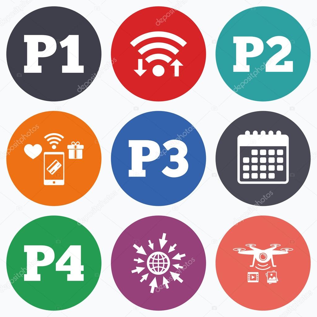 Car parking icons. First and second floor sign. Stock Vector Image by ...