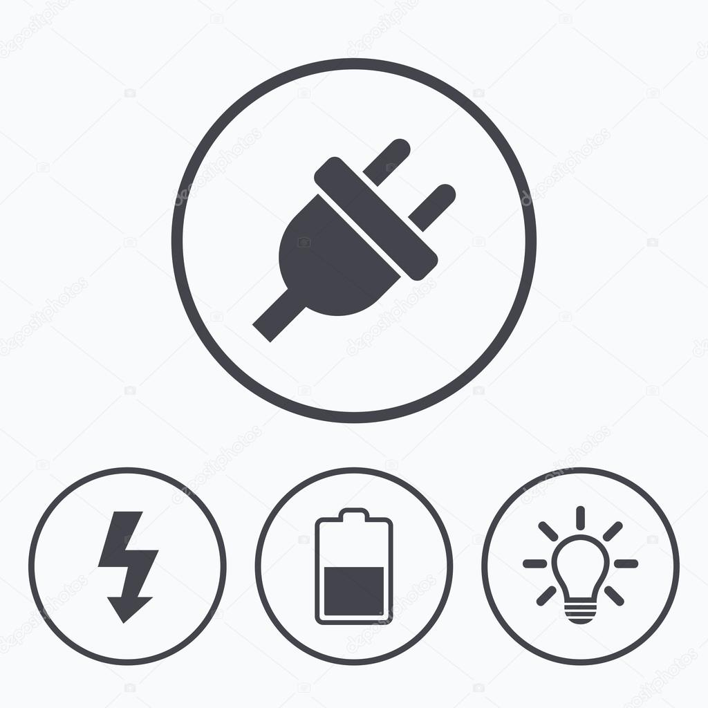 Electric plug sign. Stock Vector Image by ©Blankstock #109255840