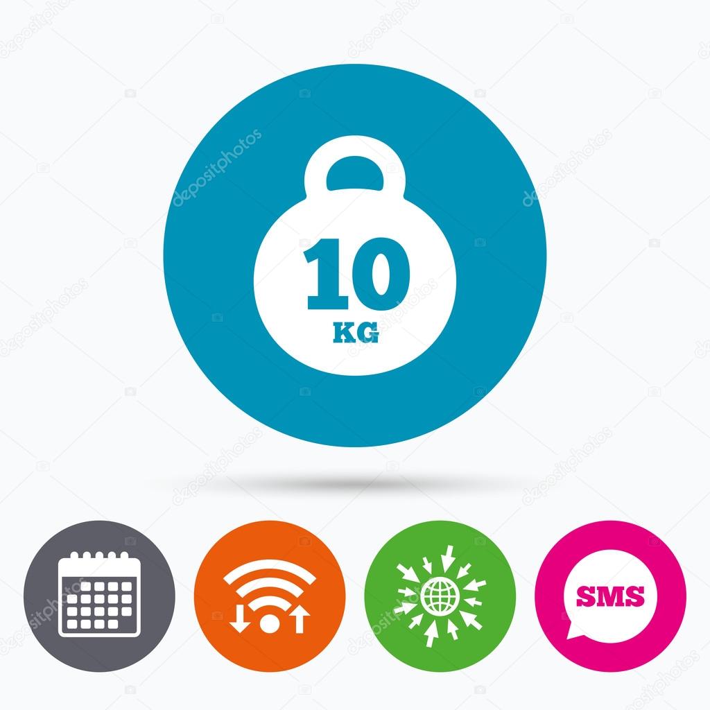 Weight sign icon. 10 kilogram Stock Vector Image by ©Blankstock #109271800