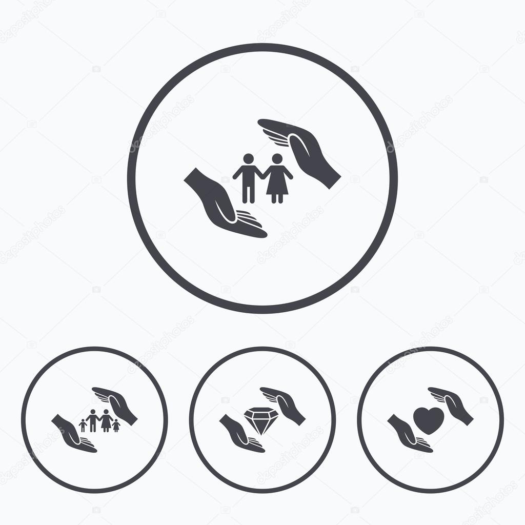 Manos iconos de seguros . Vector de stock #109284234 de ©Blankstock