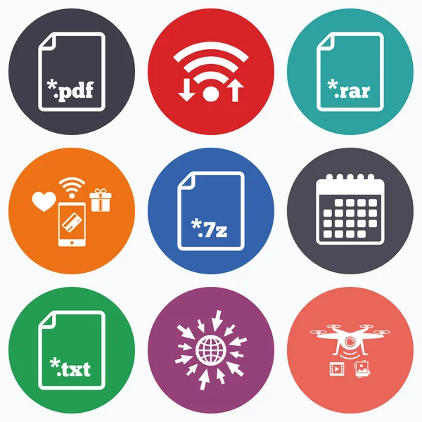 Document signs. File extensions symbols. Stock Vector Image by ...