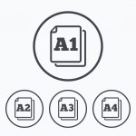 Paper size standard icons Stock Vector Image by ©Blankstock #154482370