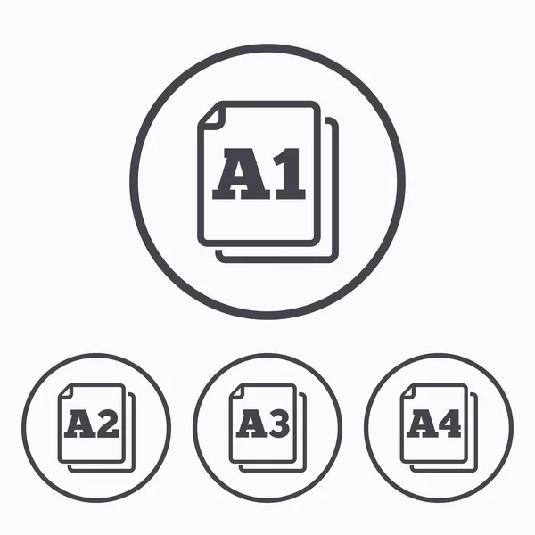 Paper size A4 standard icon. Document symbol. Stock Vector by ...