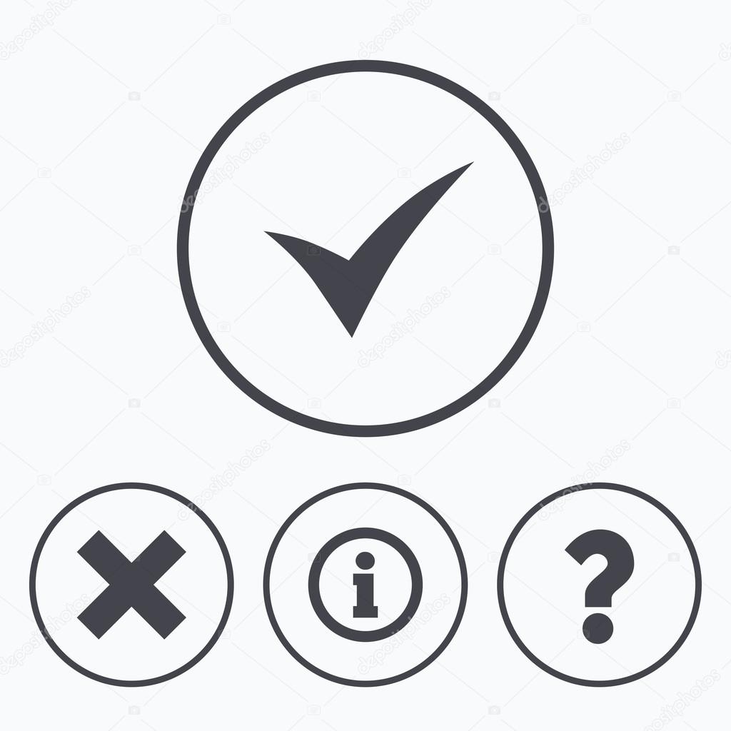 Information icons. Question FAQ symbol. Stock Vector by ©Blankstock ...