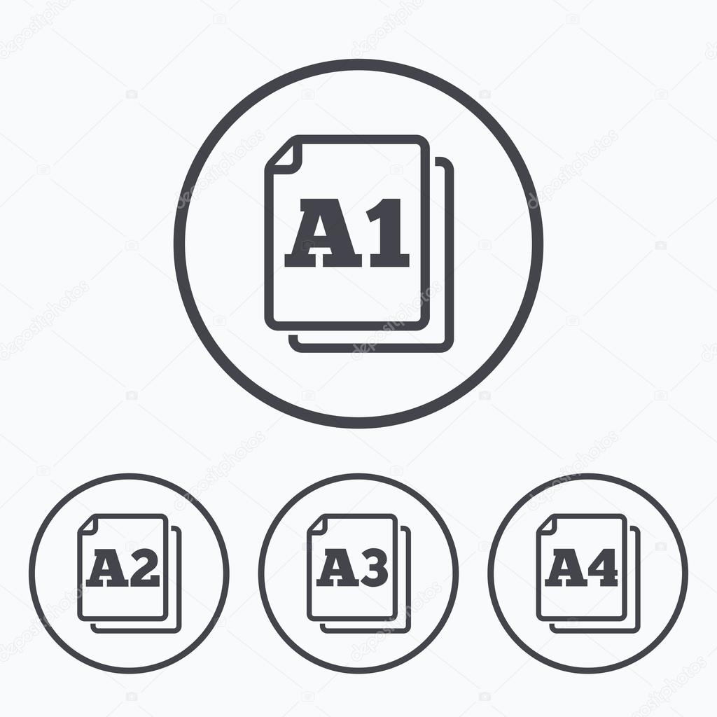 Paper size standard icons. Stock Vector Image by ©Blankstock #110819738