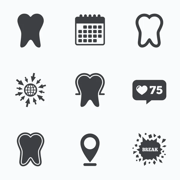 Tooth enamel protection icons. — Stock Vector © Blankstock #112408422
