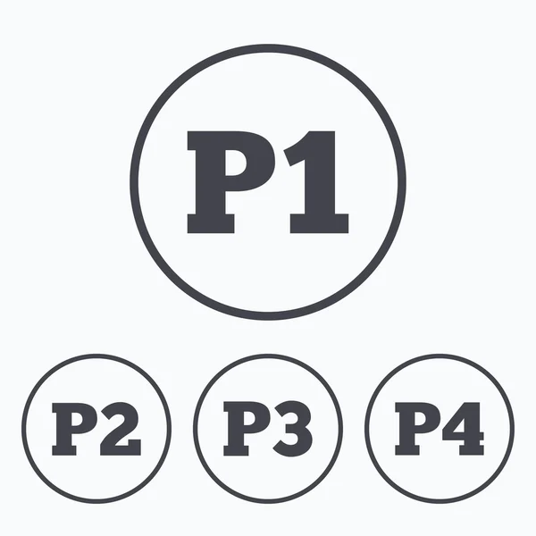 Parking second floor icons Stock Vector by ©Blankstock 60073615