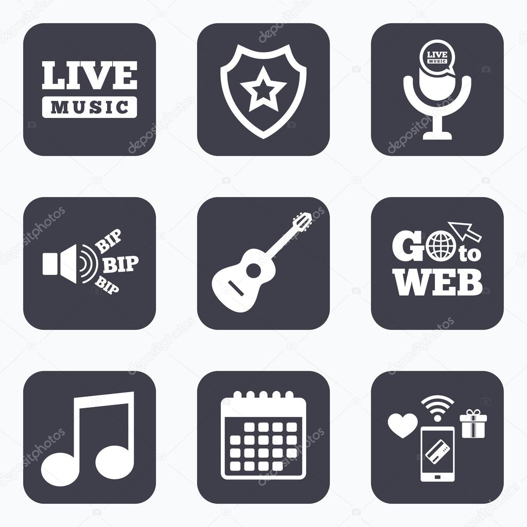 Musical elements icon. Stock Vector Image by ©Blankstock #111436562