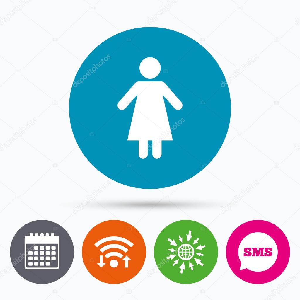 Female sign icon. Stock Vector Image by ©Blankstock #112405426