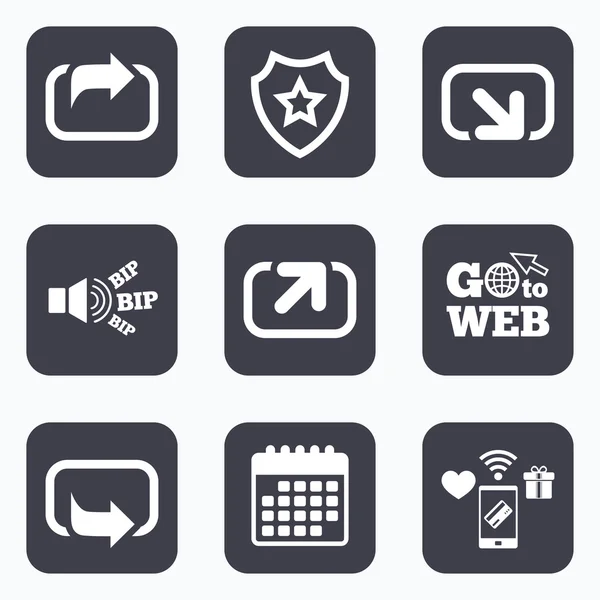 Action icons. Share symbols. — Stock Vector © Blankstock #111424936
