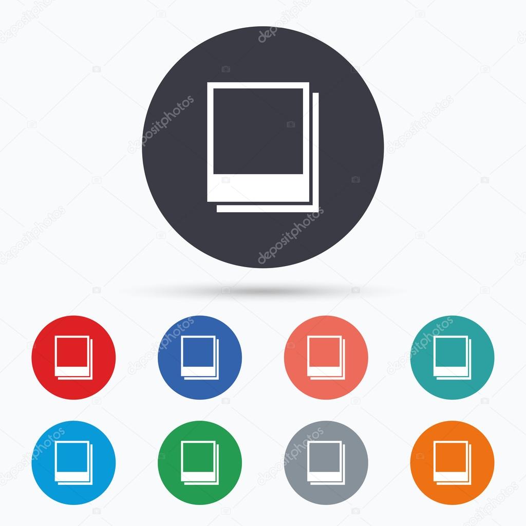 Photo frames template icon. Stock Vector Image by ©Blankstock #114113544