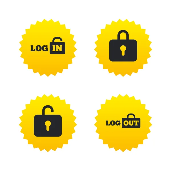 Logout sign icon. Log out symbol. Lock. Stock Vector by ©Blankstock ...