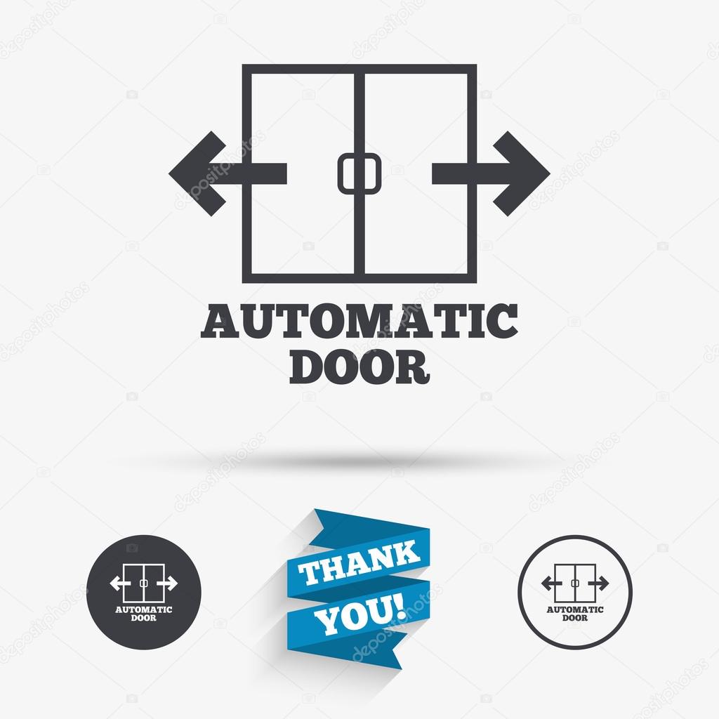 Automatic door sign icon. Stock Vector by ©Blankstock 114865252