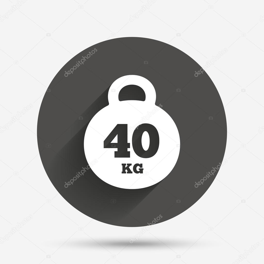Weight sign icon. 40 kilogram Stock Vector Image by ©Blankstock #114865676