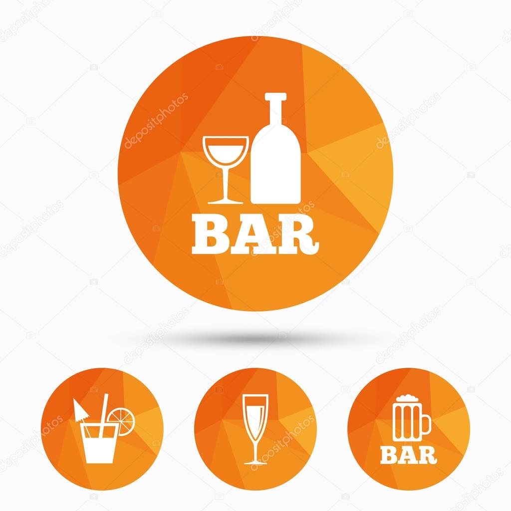 Bar or Pub icons. Stock Vector Image by ©Blankstock #114877516