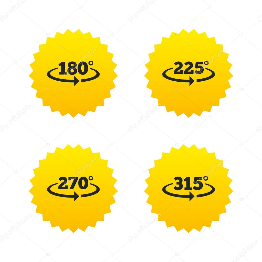 Angle degrees icons. Stock Vector Image by ©Blankstock #114880290