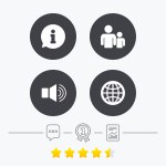 Information sign and group. Communication icons. Stock Vector Image by ...