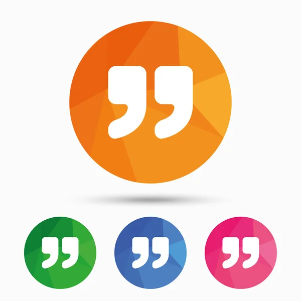 Quote sign icon. Quotation mark symbol. Stock Vector by ©Blankstock ...