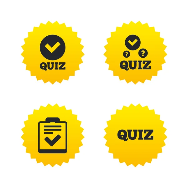 Kvíz Ikony Kontrolní Seznam Symbol Zaškrtnutí Průzkum Anketa Nebo ...