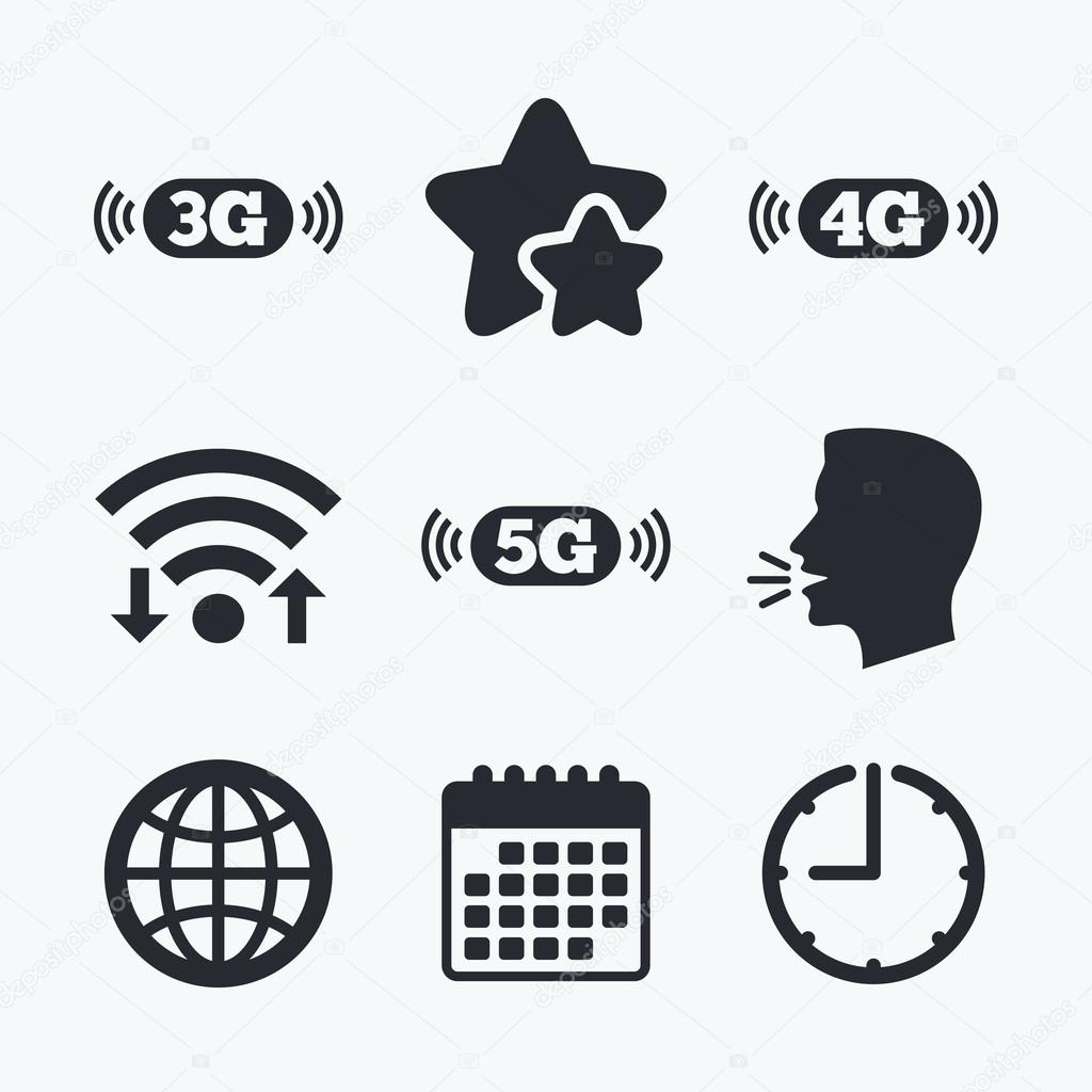 Mobile telecommunications icons. Stock Vector by ©Blankstock #116521070