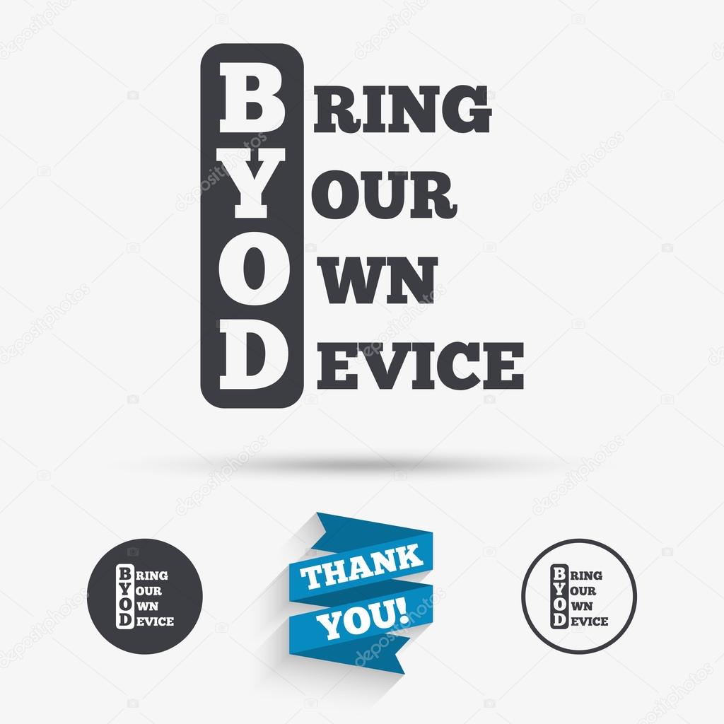 BYOD sign icon. Stock Vector by ©Blankstock #116530084