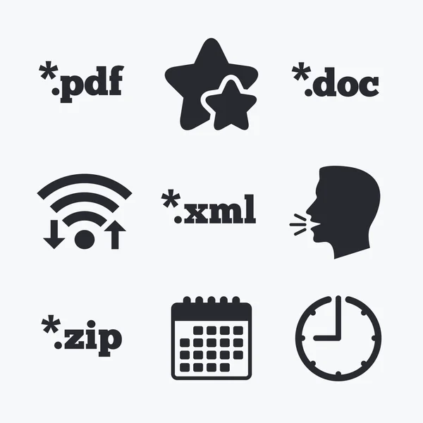 Document signs. File extensions symbols. Stock Vector by ©Blankstock ...