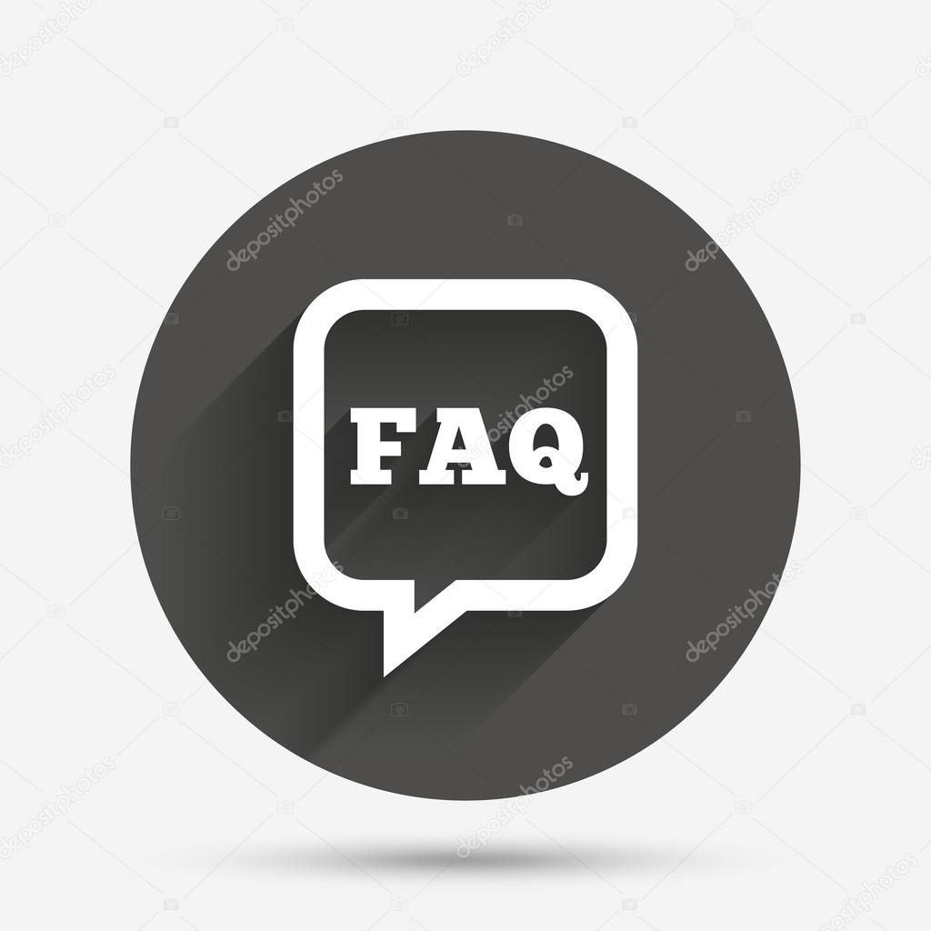 FAQ information sign icon. Stock Vector Image by ©Blankstock #116541830