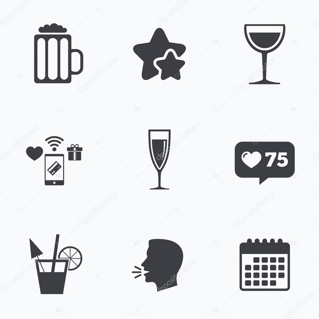 Alcoholic drinks signs. Stock Vector Image by ©Blankstock #117400294