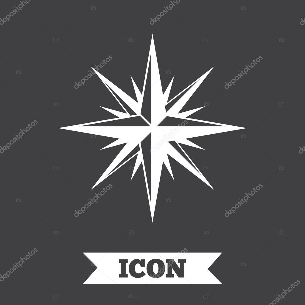 Compass sign icon. Windrose navigation symbol. Stock Vector by ...