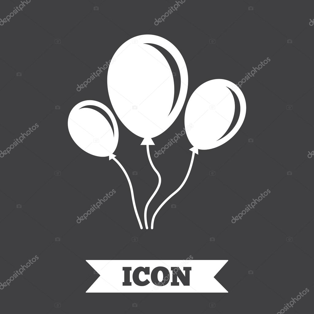 Balloon sign icon. Stock Vector by ©Blankstock 117409258