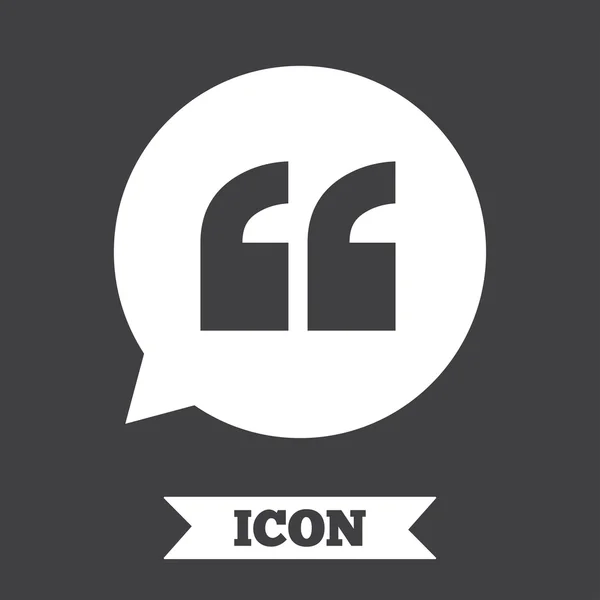 Quote sign icon. Quotation mark symbol. — Stock Vector © Blankstock ...