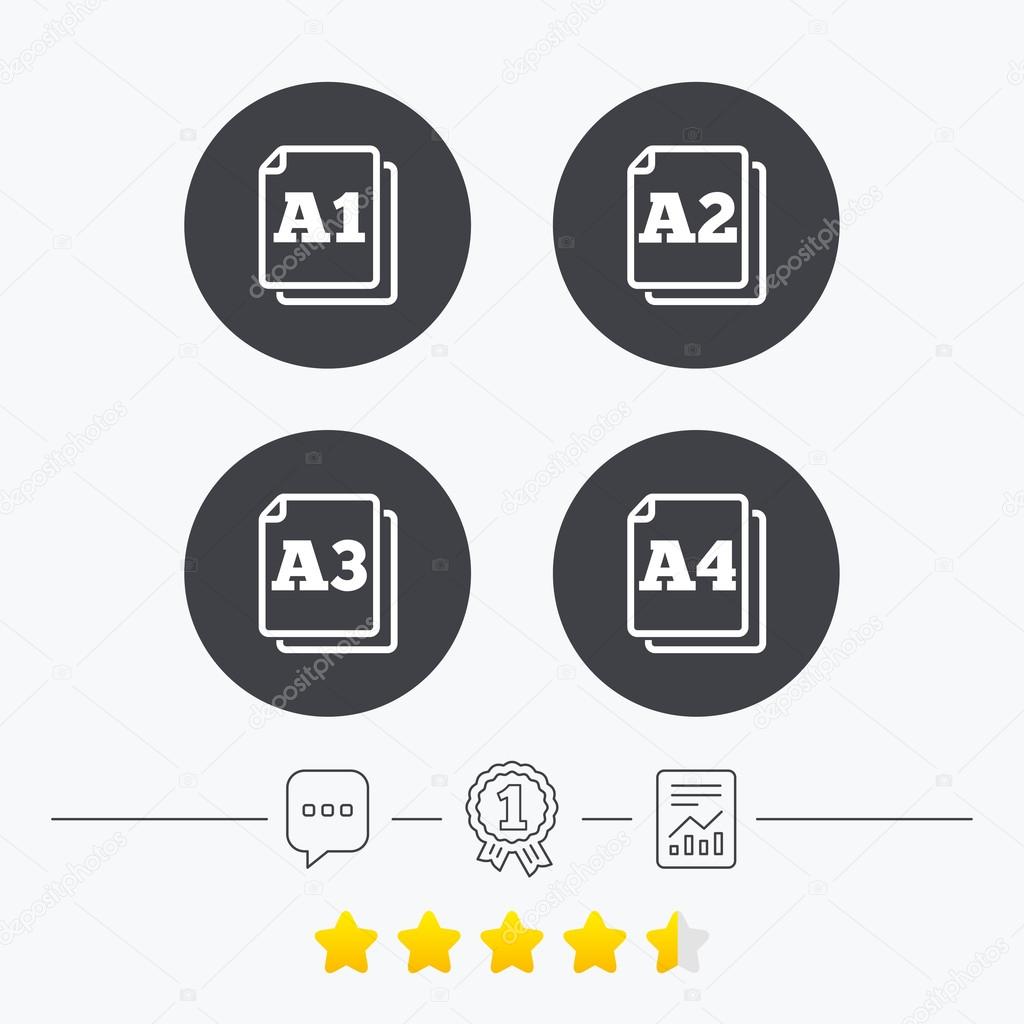 Paper size standard icons. Stock Vector by ©Blankstock 117411200