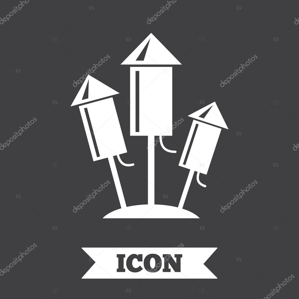 Fireworks rockets icon. Explosive pyrotechnic. Stock Vector by ...