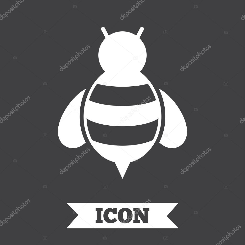 Bee sign icon. Stock Vector by ©Blankstock 117420508