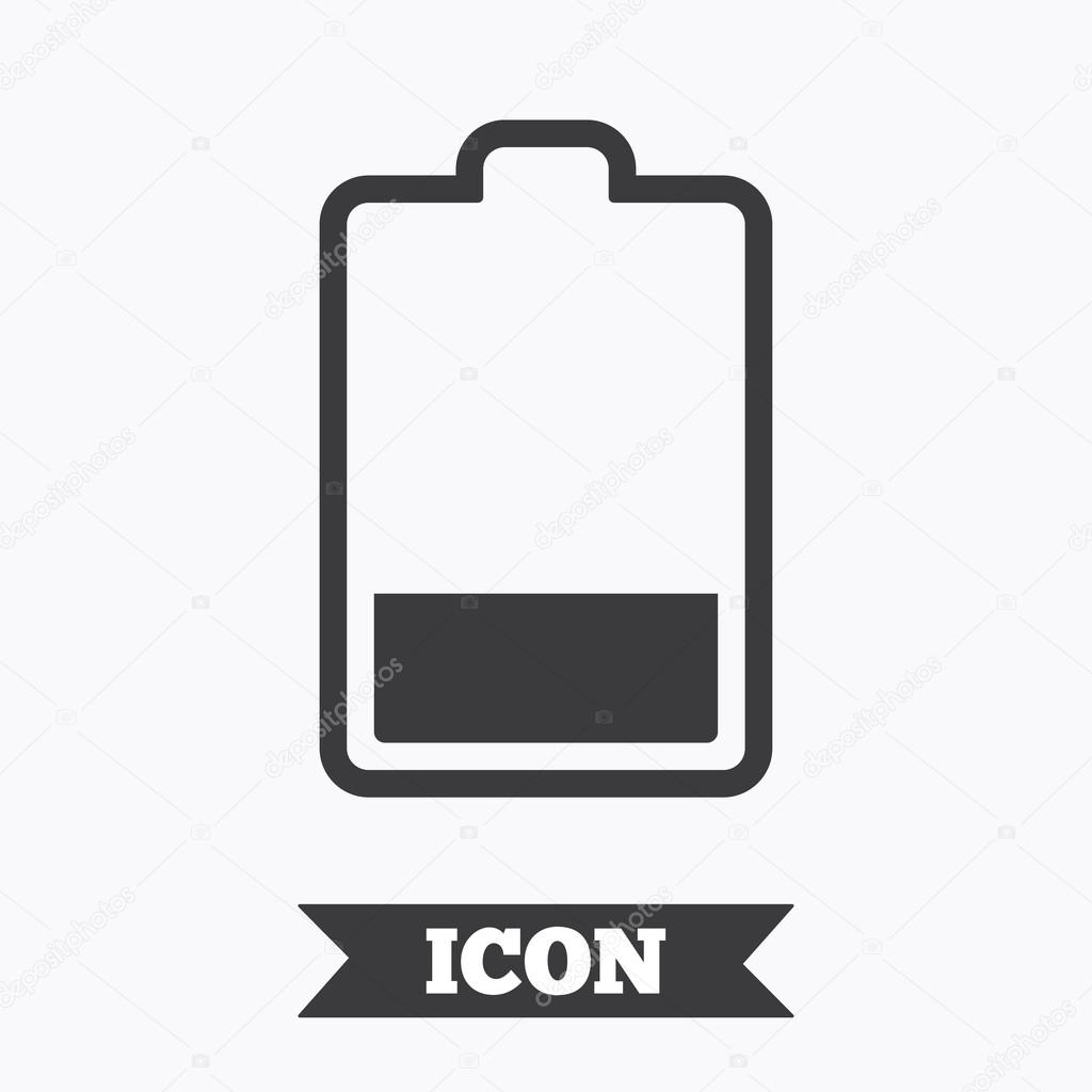 Battery low level sign Stock Vector Image by ©Blankstock #117975370