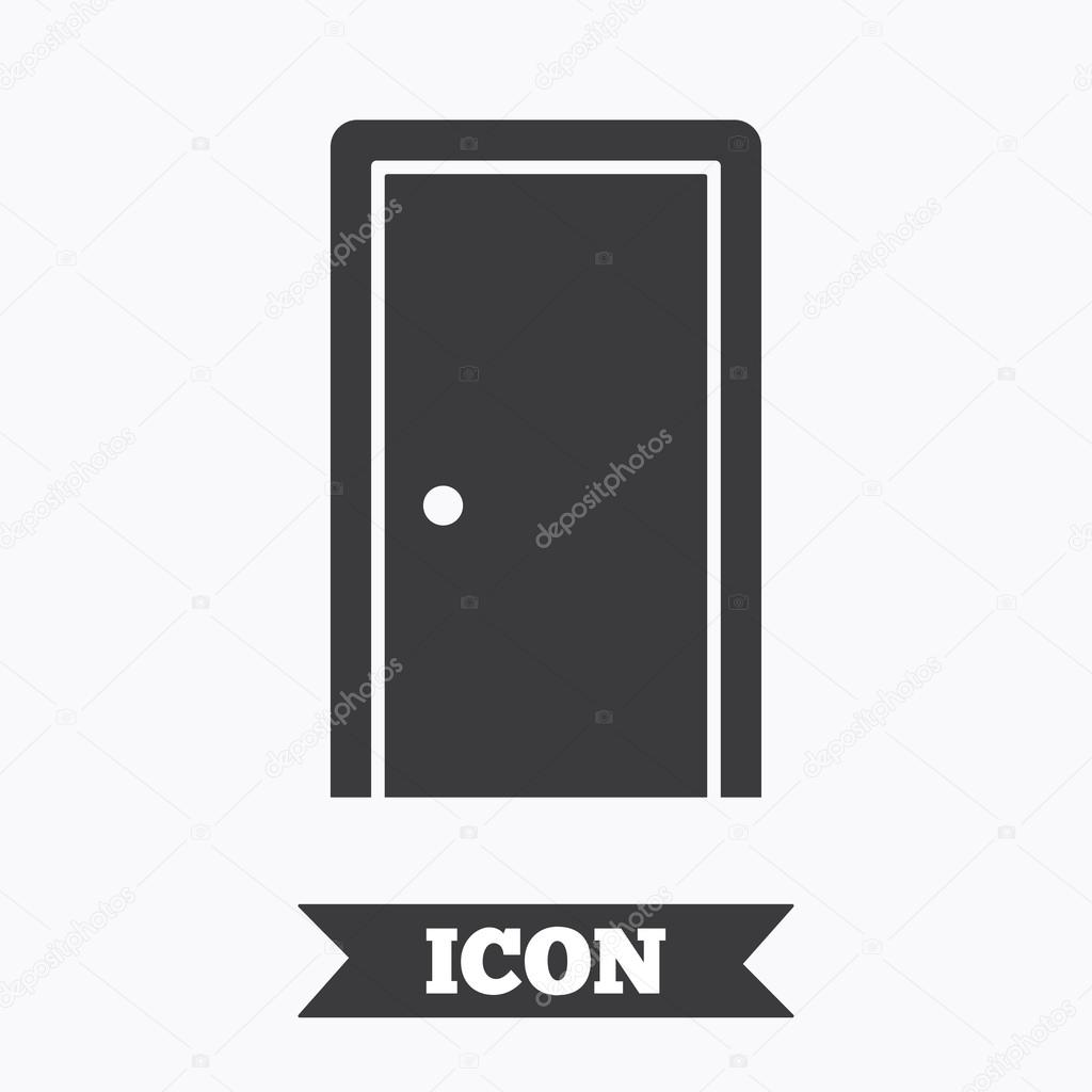 Door sign icon. Stock Vector by ©Blankstock 117980424