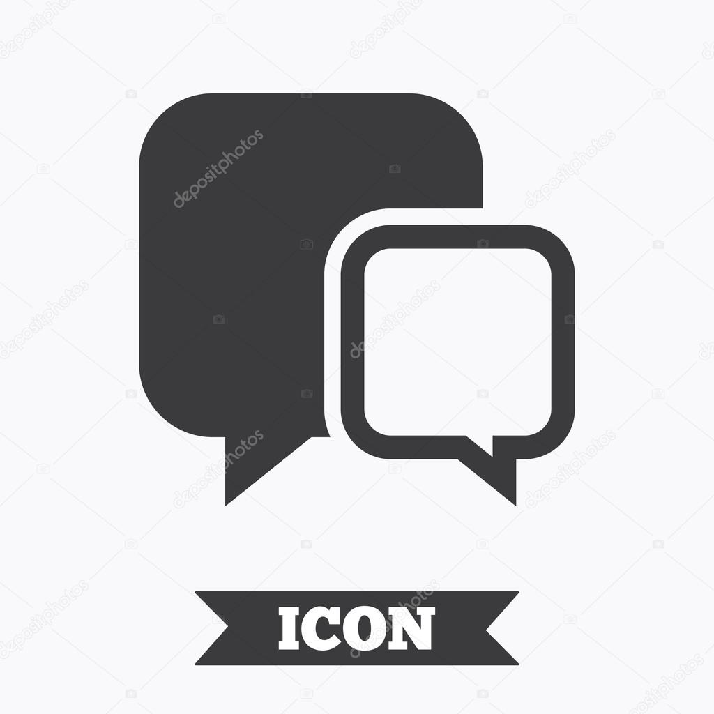 Chat sign icon. Speech bubbles symbol. Stock Vector by ©Blankstock ...