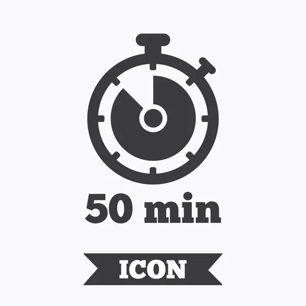 Timer teken pictogram. 5 minuten stopwatch-symbool. — Stockvector ...