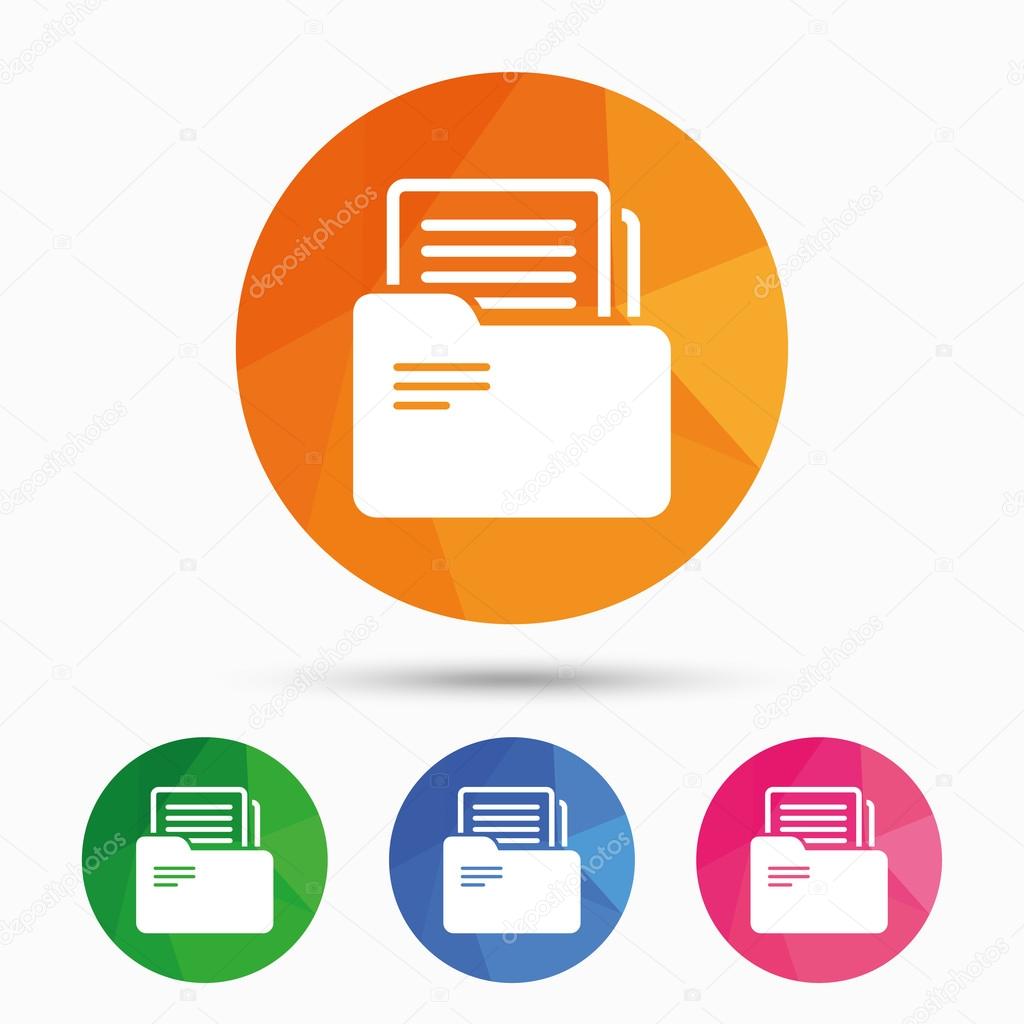 Document folder sign. Stock Vector by ©Blankstock 118000502