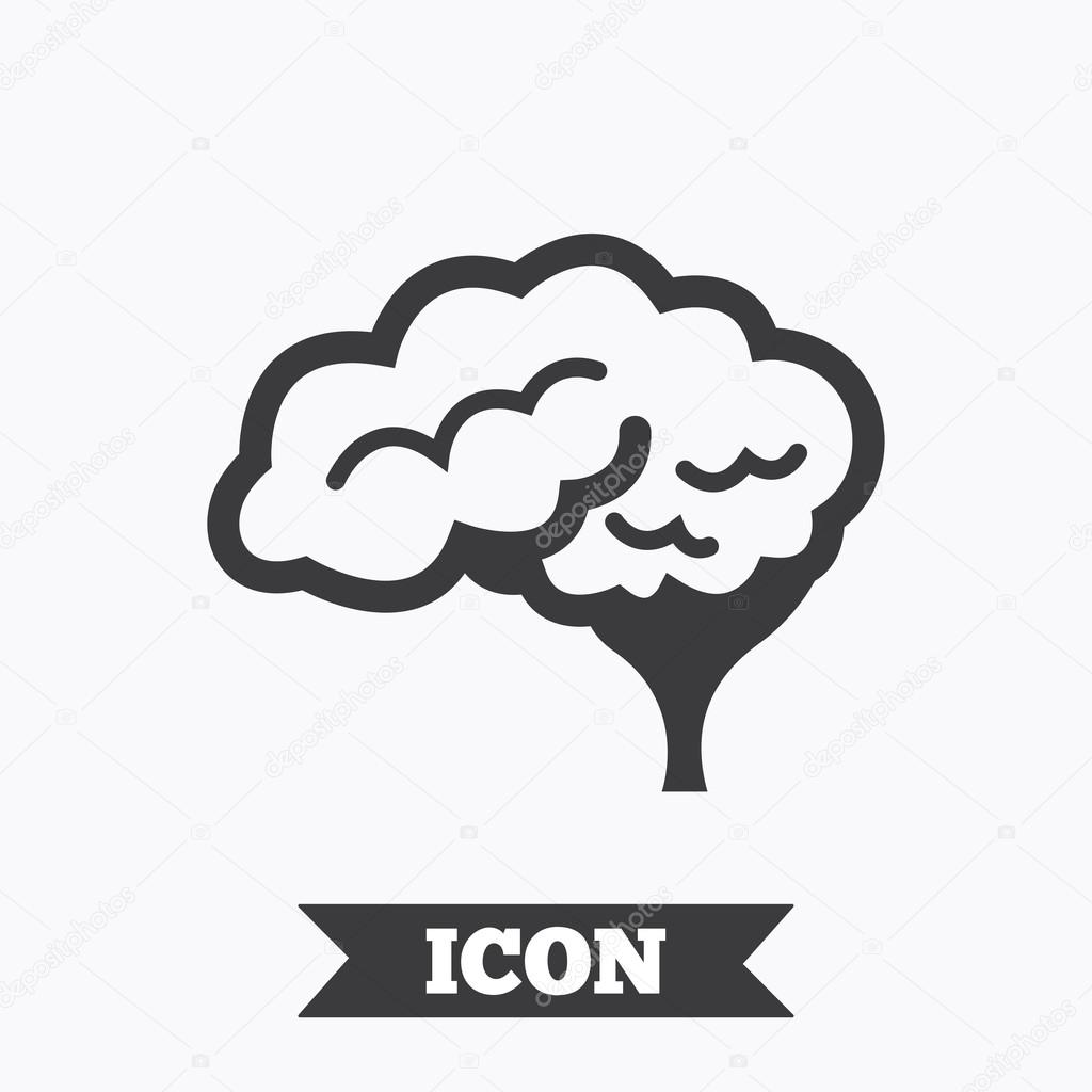 Brain sign icon. Stock Vector by ©Blankstock 118011506