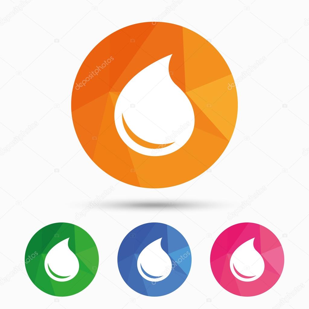 Water drop sign icon. Stock Vector Image by ©Blankstock #120159006
