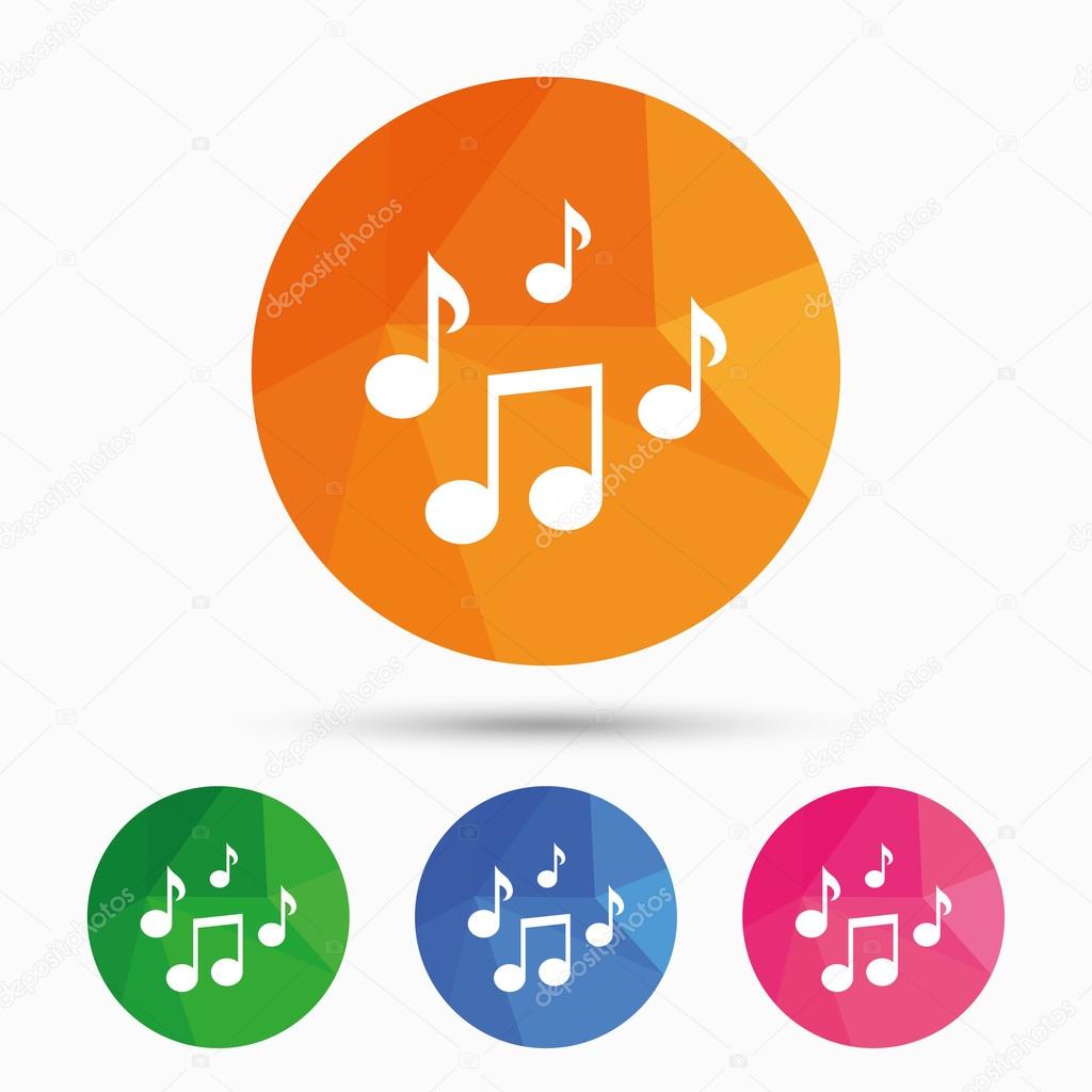 Music notes sign icon. Musical symbol. Stock Vector by ©Blankstock ...