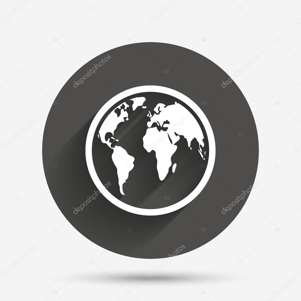 Globe sign. World map symbol. Stock Vector Image by ©Blankstock #120168772