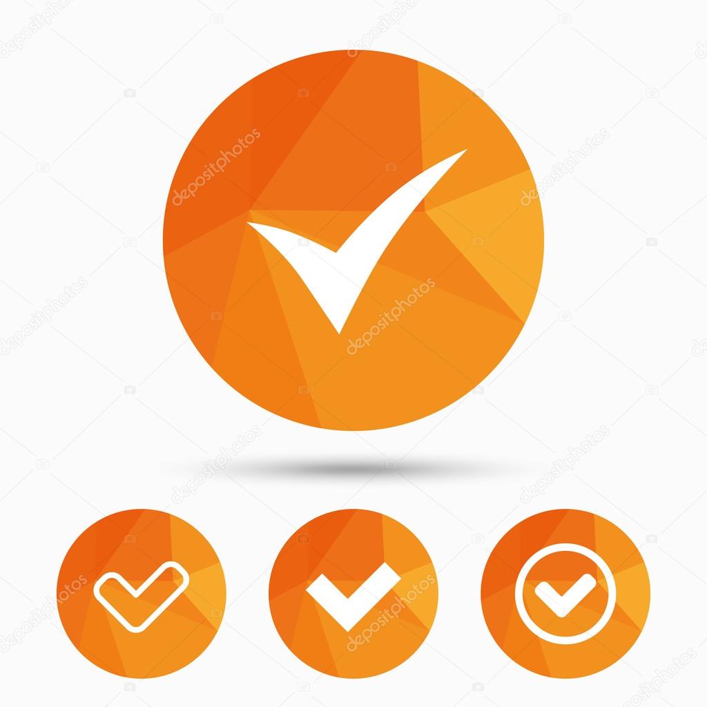 Check mark, confirm icons Stock Vector by ©Blankstock 120172396