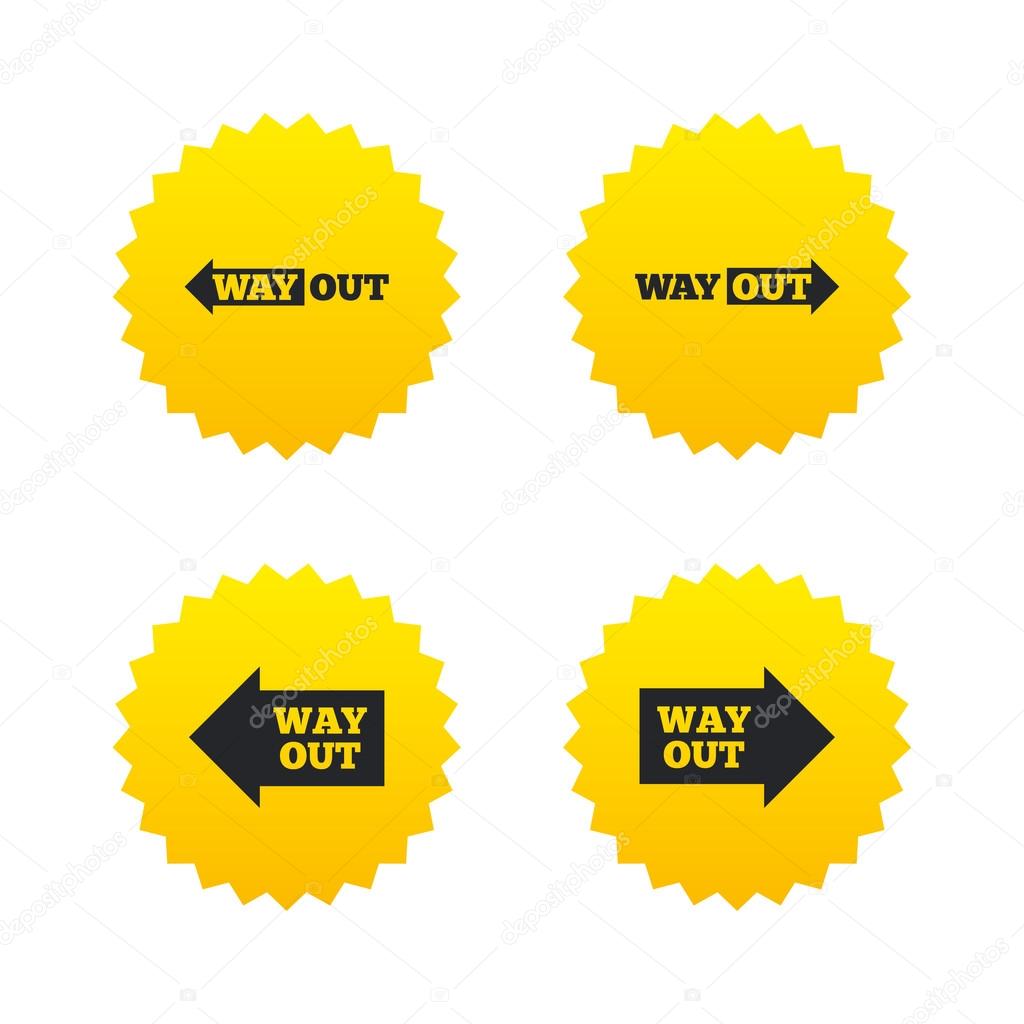 Way out icons. Stock Vector Image by ©Blankstock #120174082