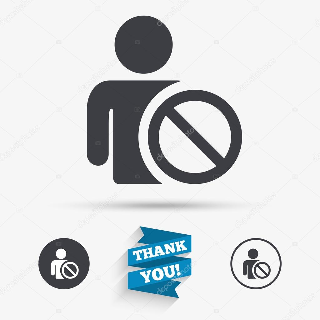 User not allowed icons. Stock Vector Image by ©Blankstock #121284842
